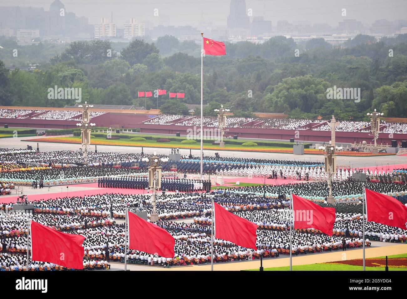 Beijing, China. 1st July, 2021. A ceremony marking the centenary of the ...
