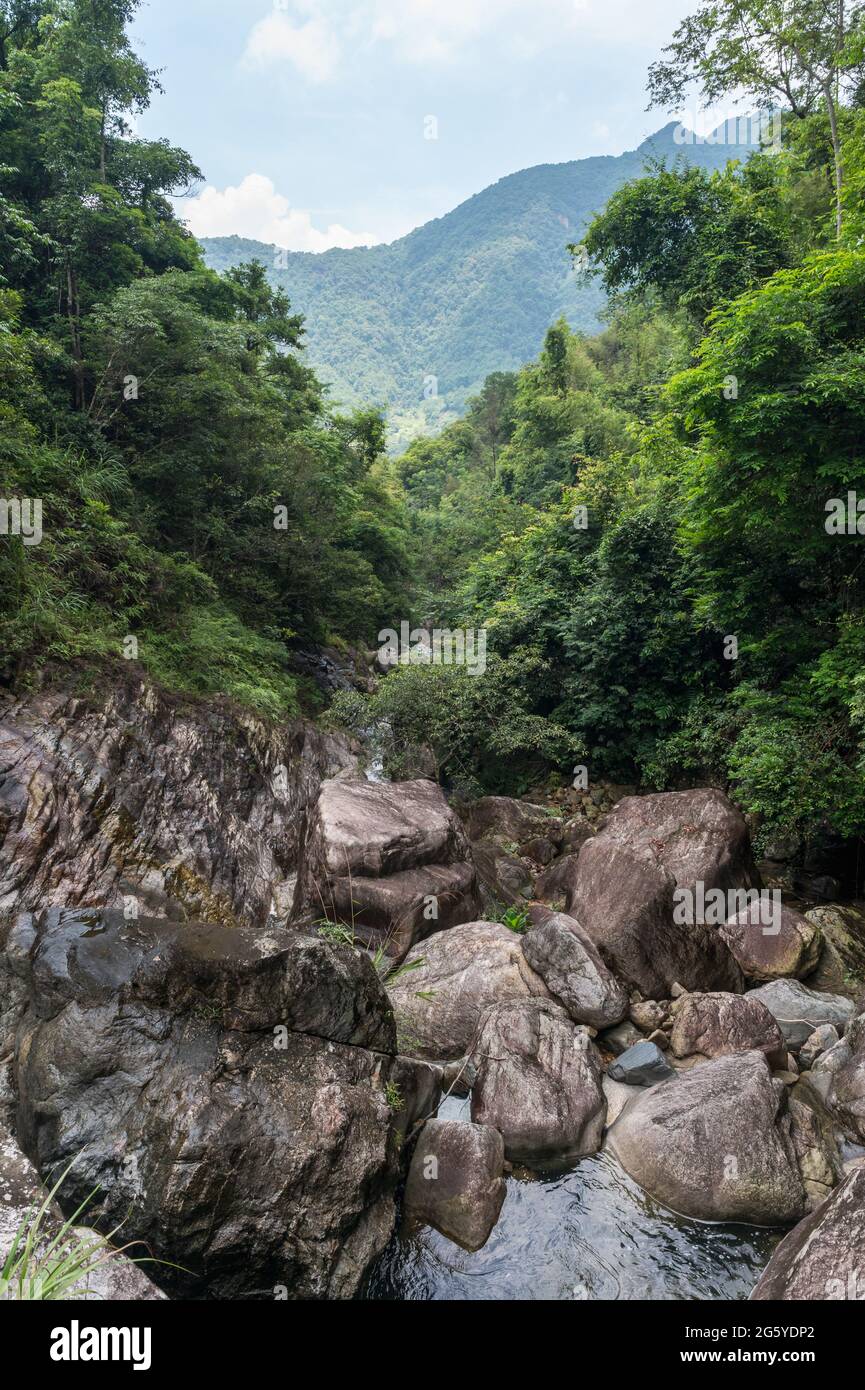 Rocks and streams and waterfalls in the canyon Stock Photo - Alamy