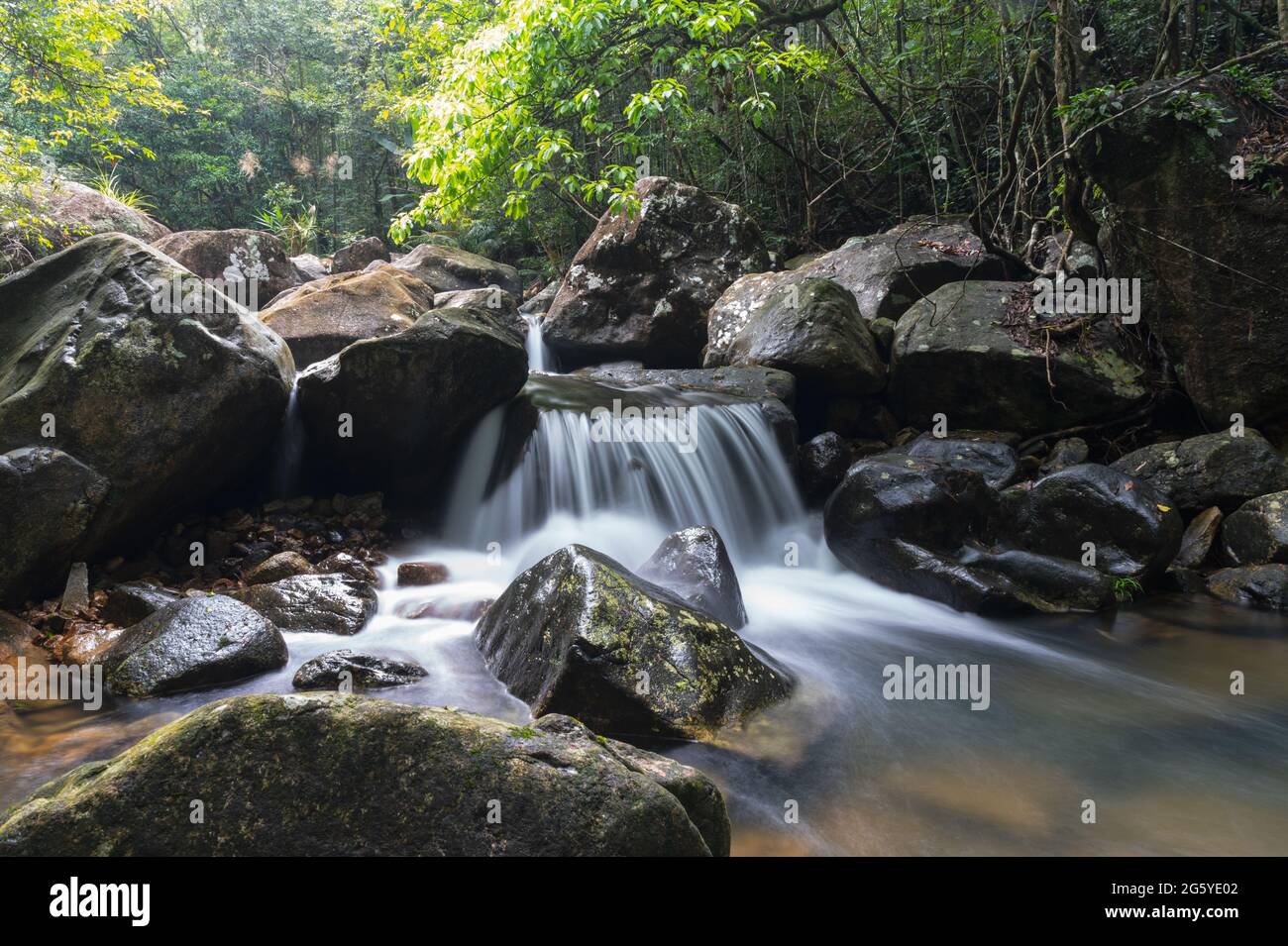 Rocks and streams and waterfalls in the canyon Stock Photo - Alamy