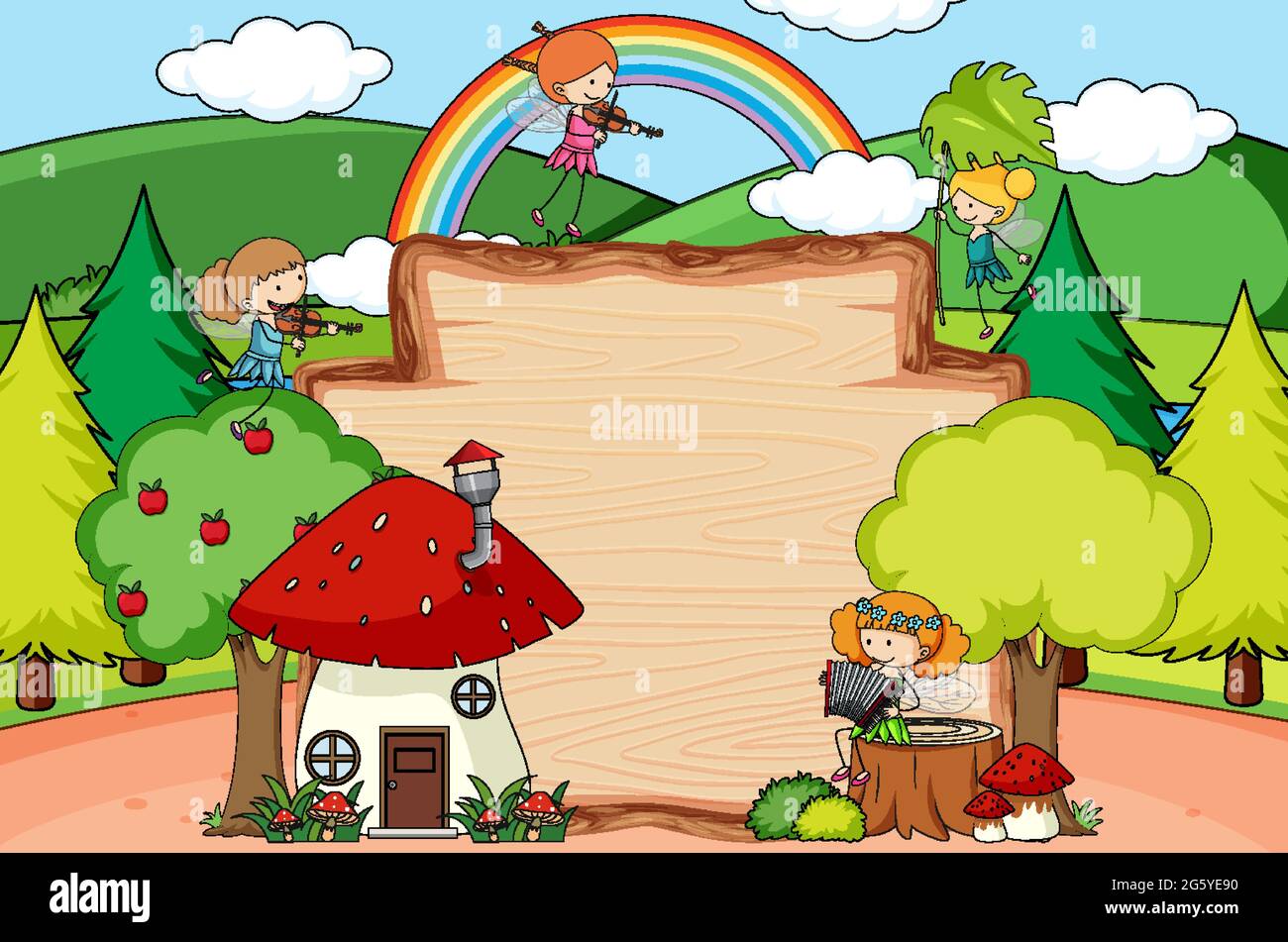 Fairy tale banner template illustration Stock Vector Image & Art - Alamy