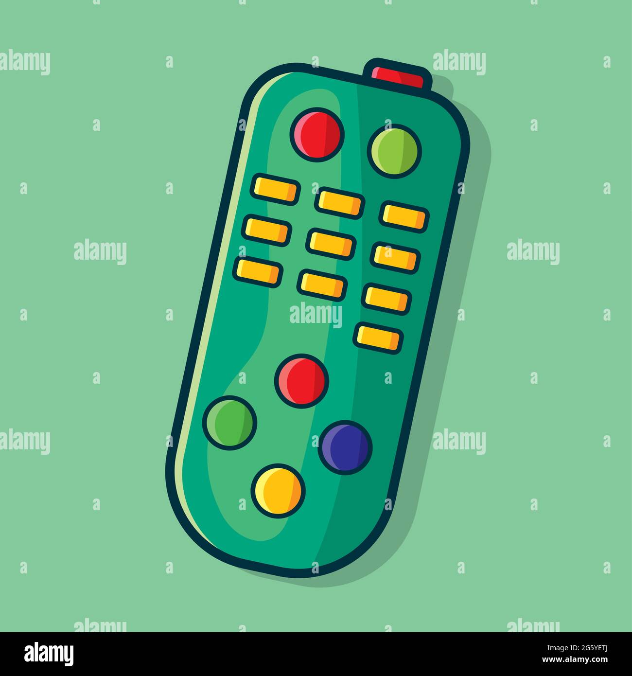 electronic remote control vector illustration in flat style Stock ...