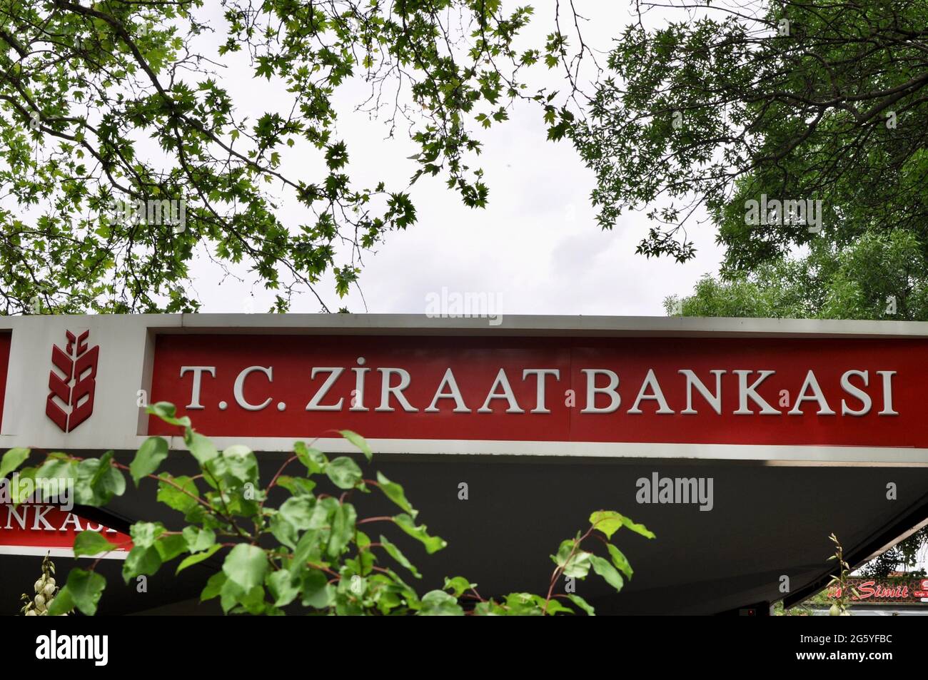 Ankara Turkey. June 2021. Signboard of Ziraat Banksi., Agriculture Bank ...
