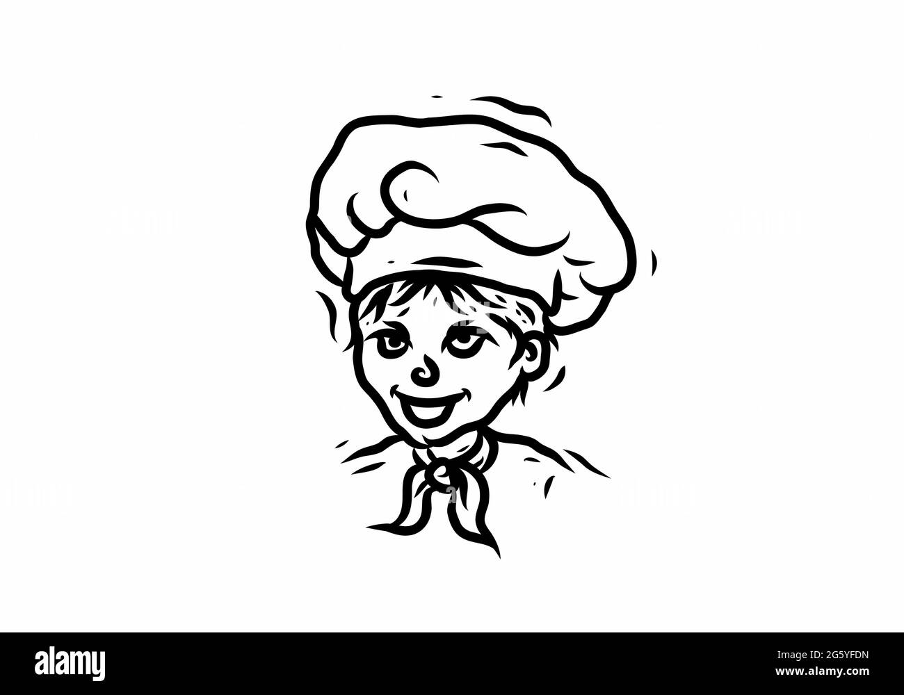 Black illustration drawing of chef design Stock Vector Image & Art - Alamy