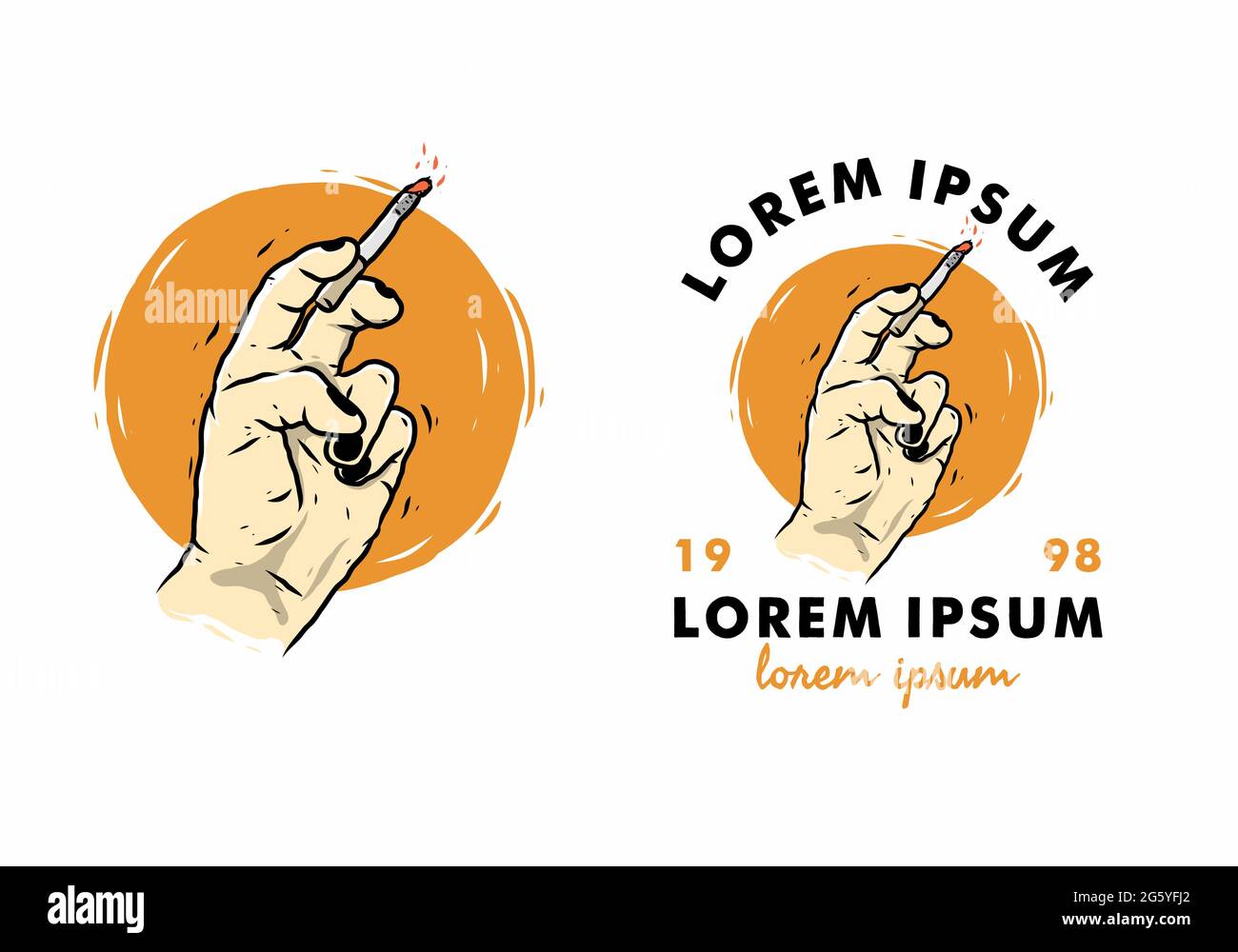 Hand Holding Cigarette Drawing