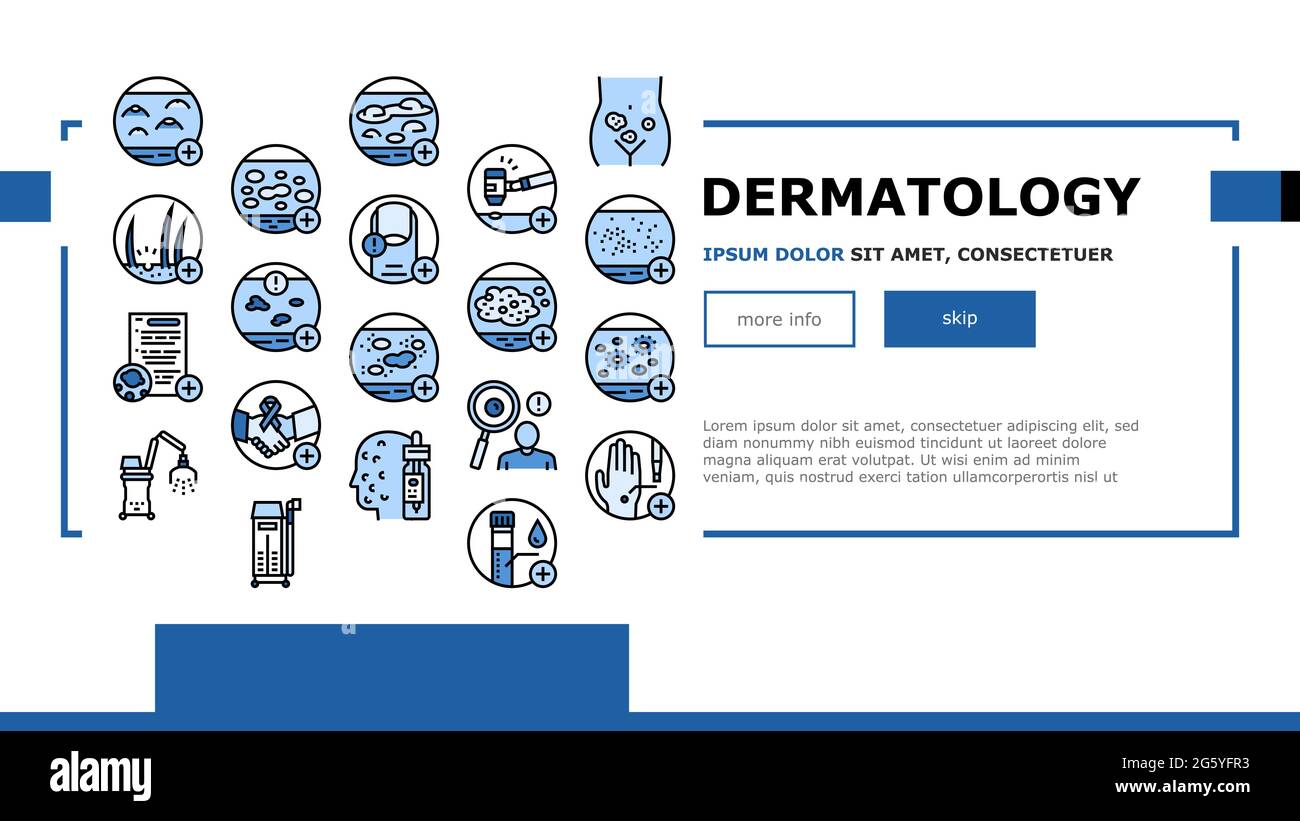 Dermatology Problem Landing Header Vector Stock Vector Image And Art Alamy