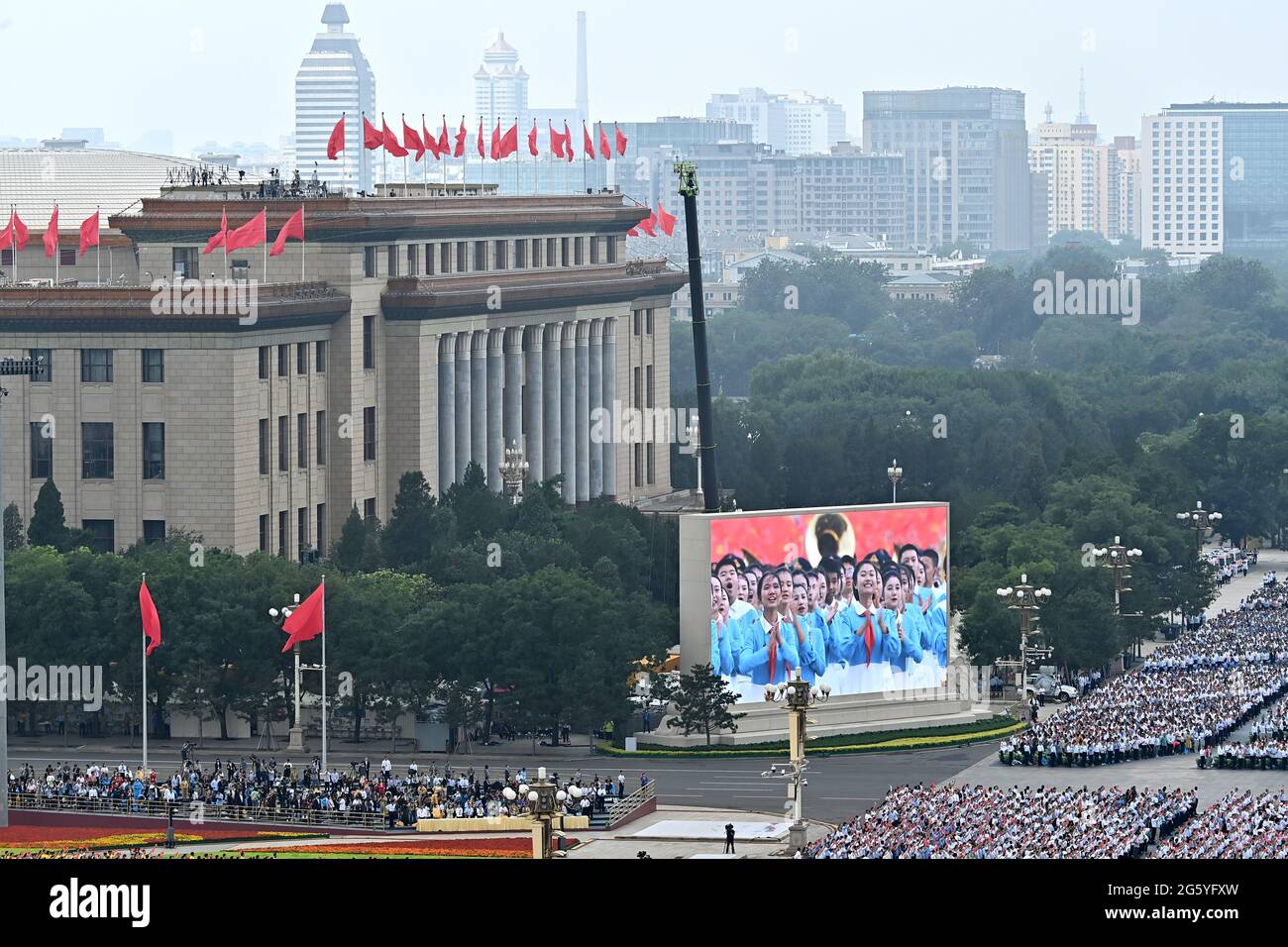 Beijing, China. 1st July, 2021. A ceremony marking the centenary of the ...