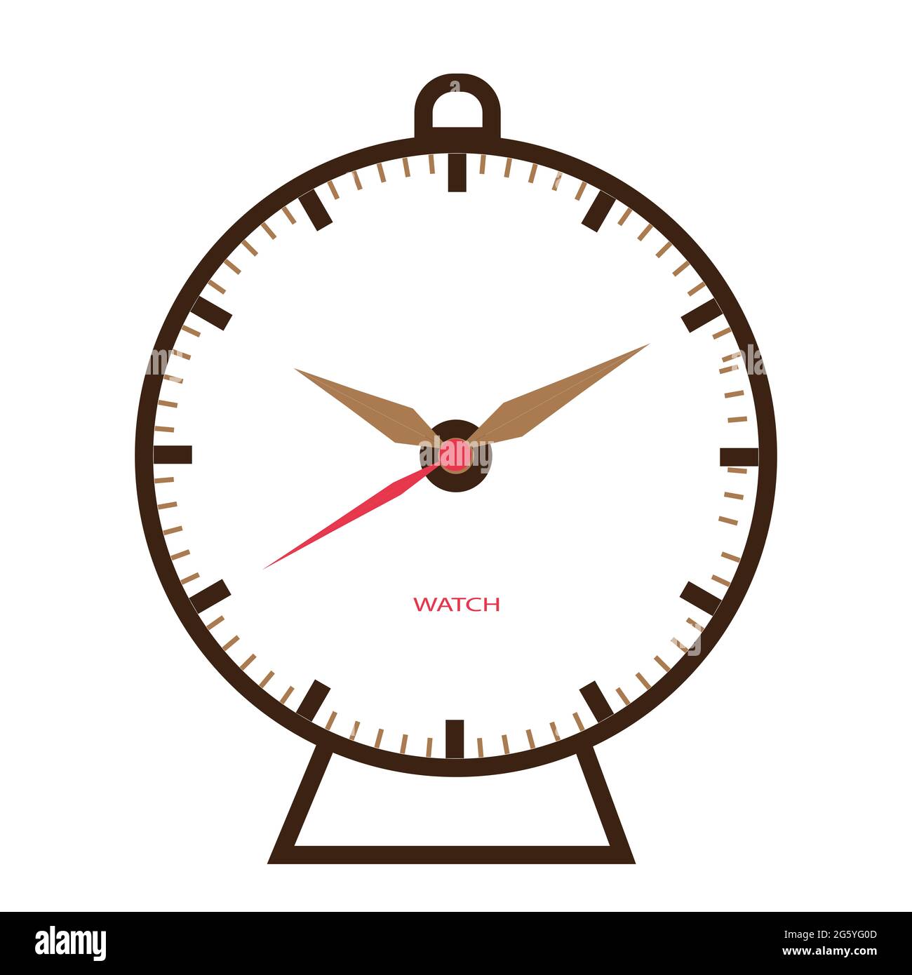 Alarm clock illustration isolated on white background Stock Photo - Alamy