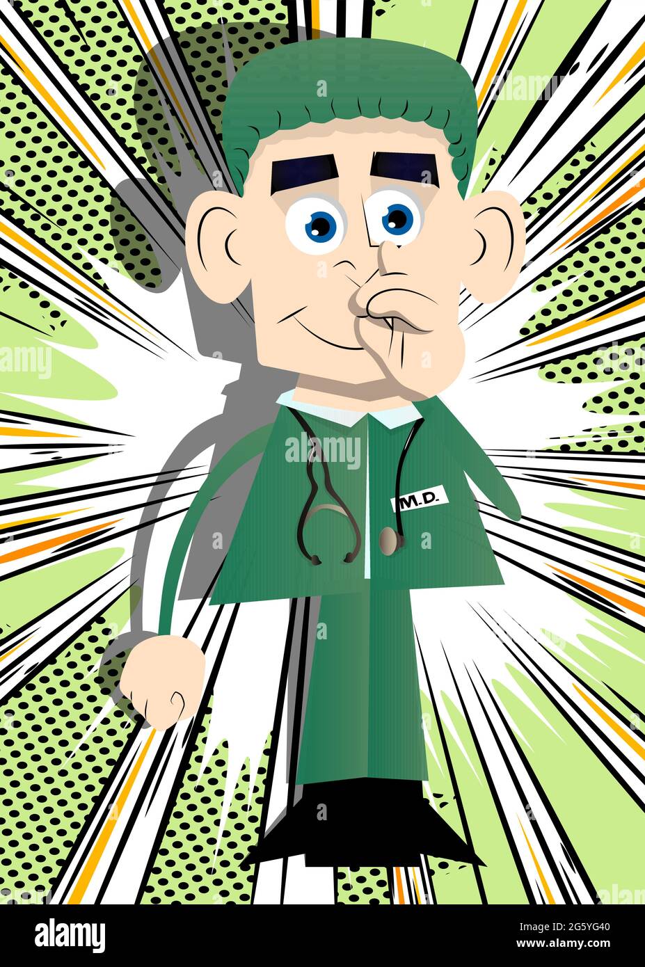Holding nose doctor Stock Vector Images - Alamy