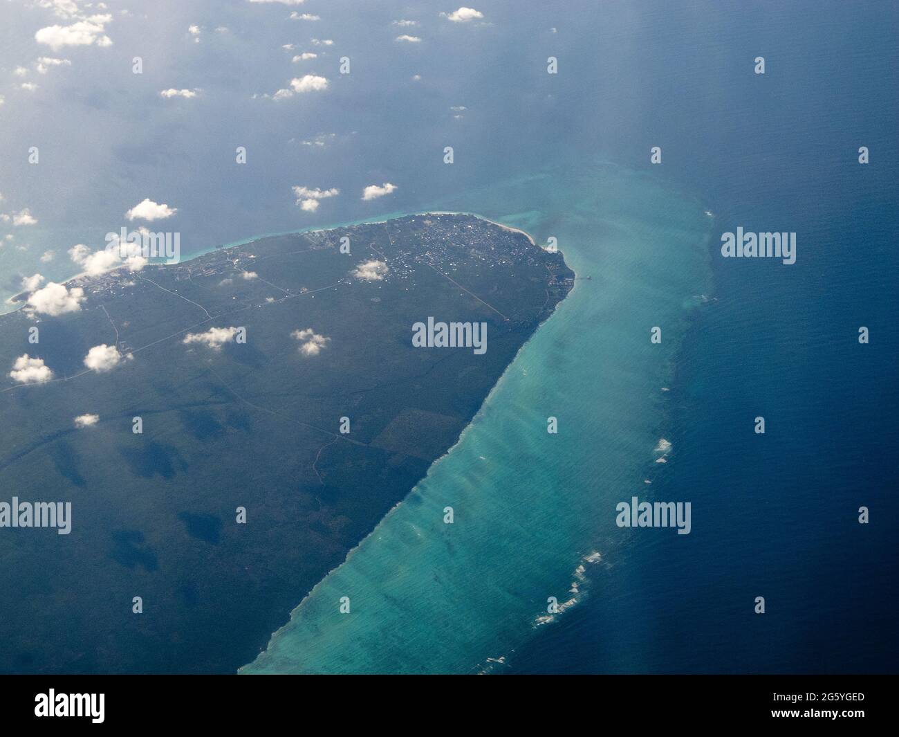 An aerial view of the north coast of Zanzibar Stock Photo - Alamy
