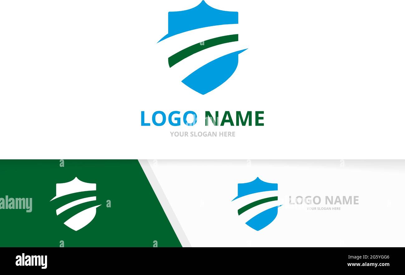 Privacy logotype design template. Vector shield logo combination Stock ...