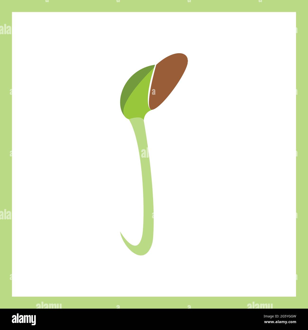 seedling, sprout, sapling flat icon in illustrator Stock Vector Image ...