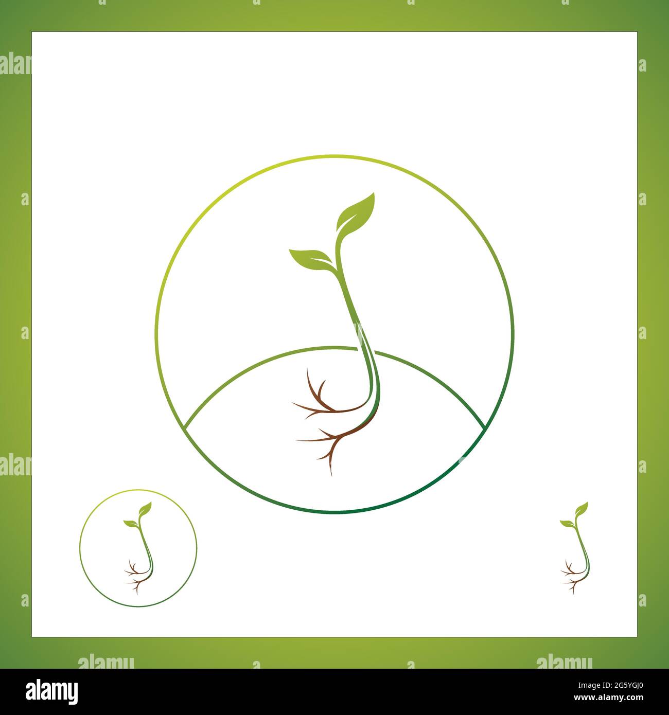 seedling, sprout, sapling flat icon in illustrator Stock Vector Image ...