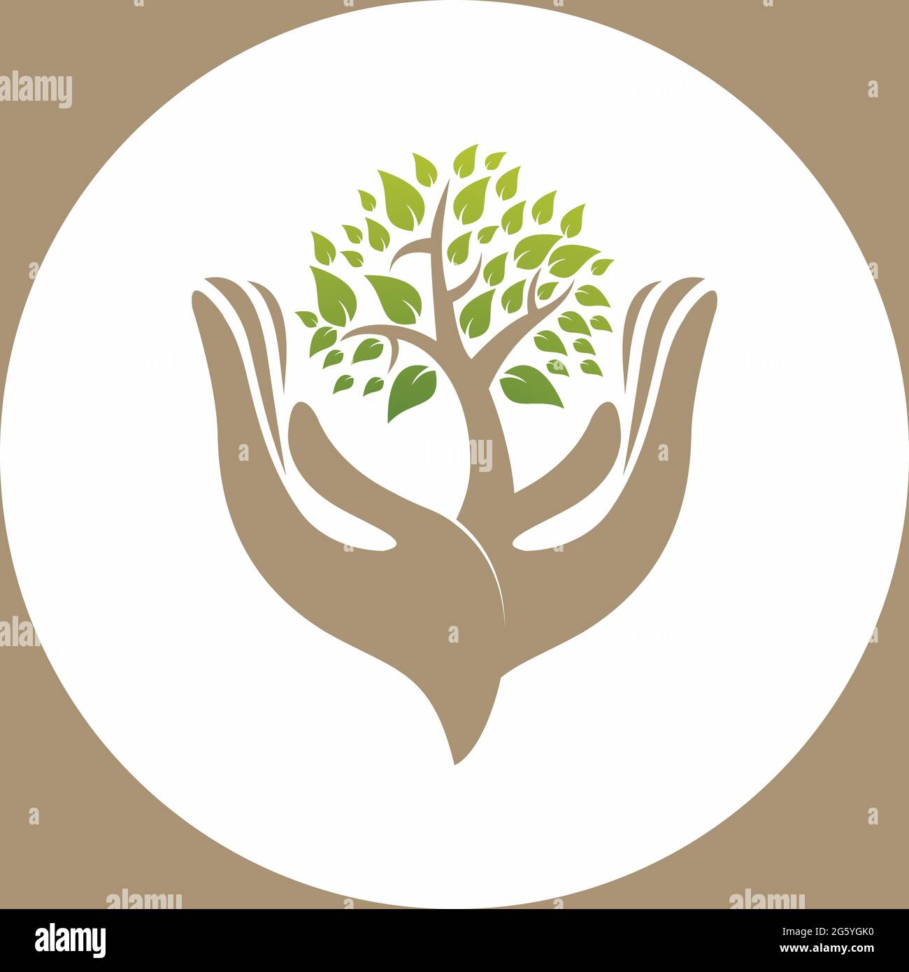 Care of plant line icon. Hand, holding, sapling, leaf. Gardening ...