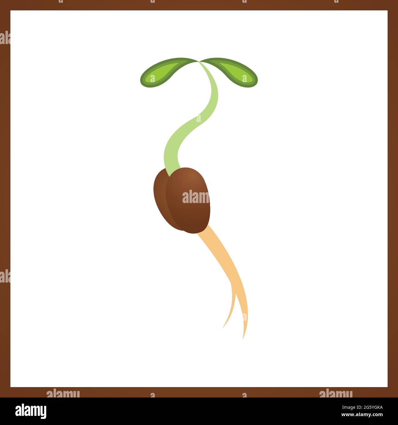seedling, sprout, sapling flat icon in illustrator Stock Vector Image ...