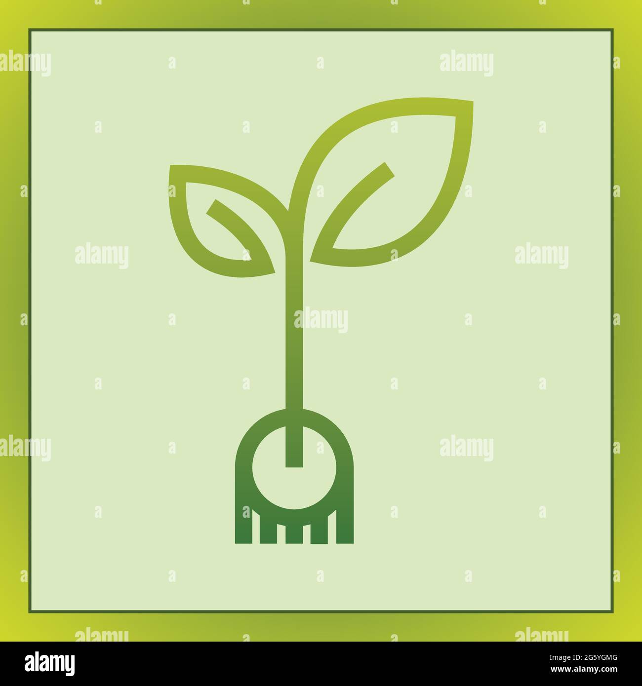 seedling, sprout, sapling flat icon in illustrator Stock Vector Image ...