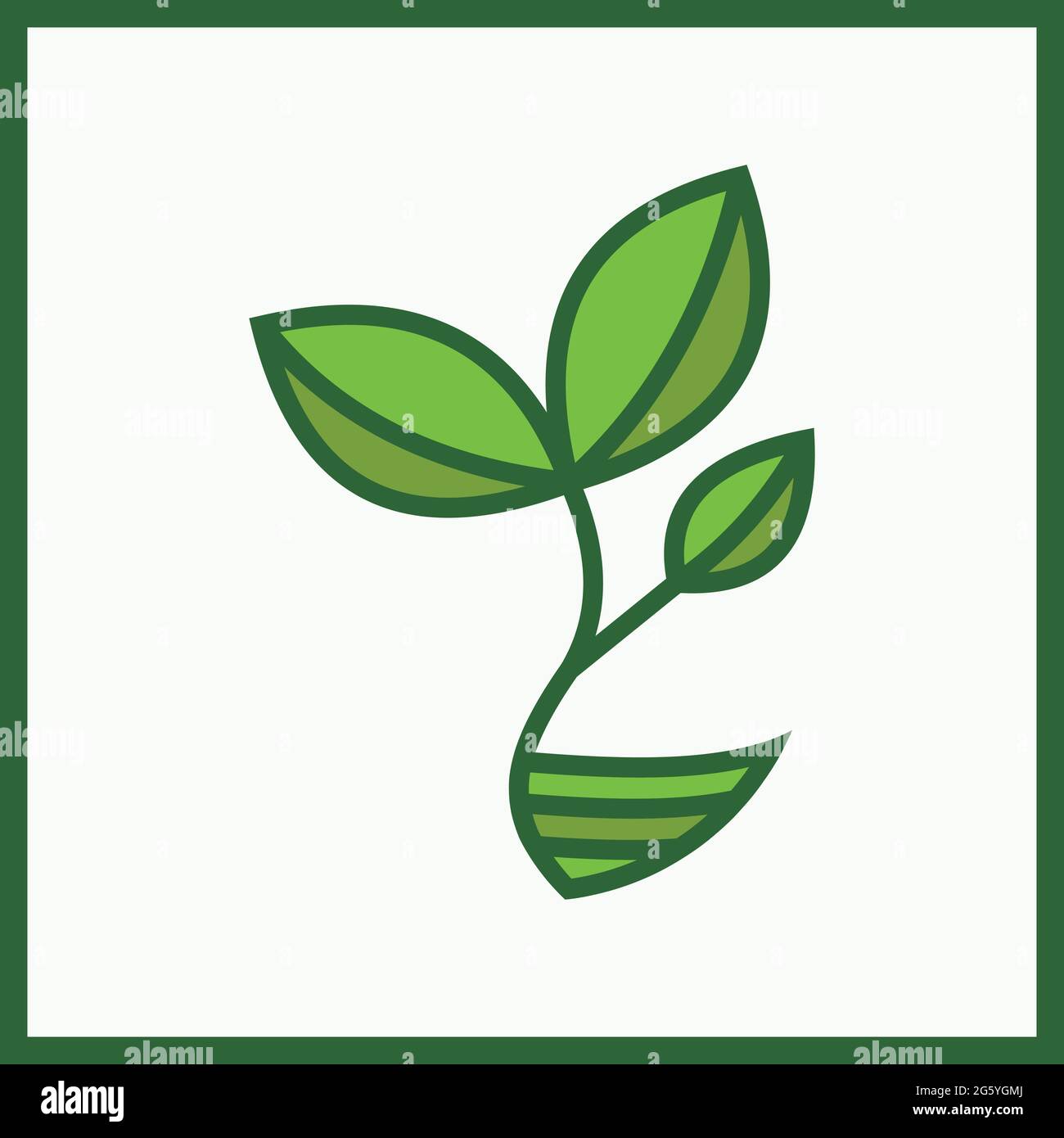 seedling, sprout, sapling flat icon in illustrator Stock Vector Image ...