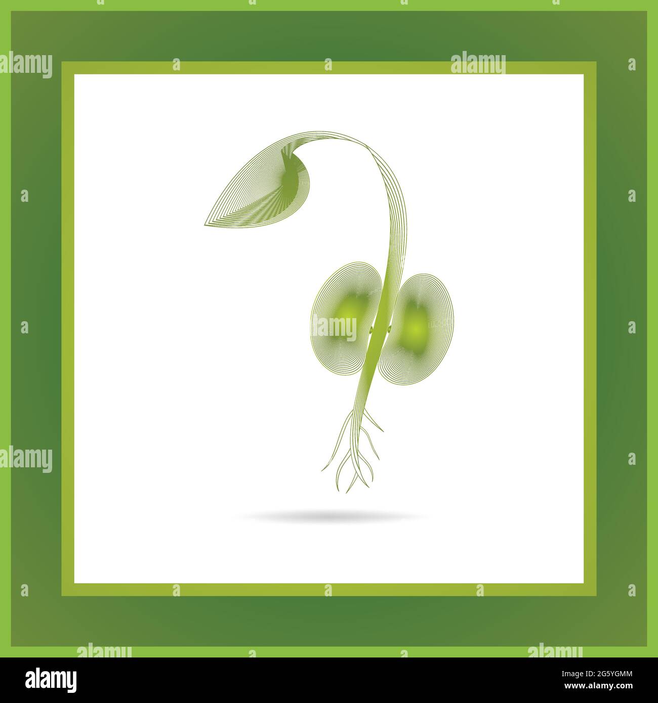 seedling, sprout, sapling flat icon in illustrator Stock Vector Image ...