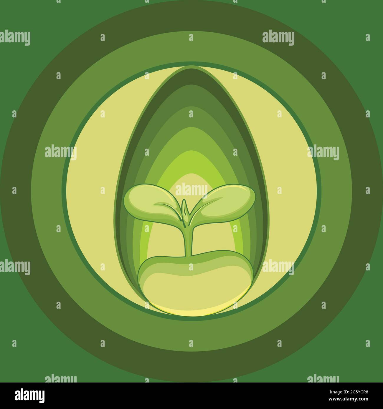 seedling, sprout, sapling flat icon in illustrator Stock Vector Image ...