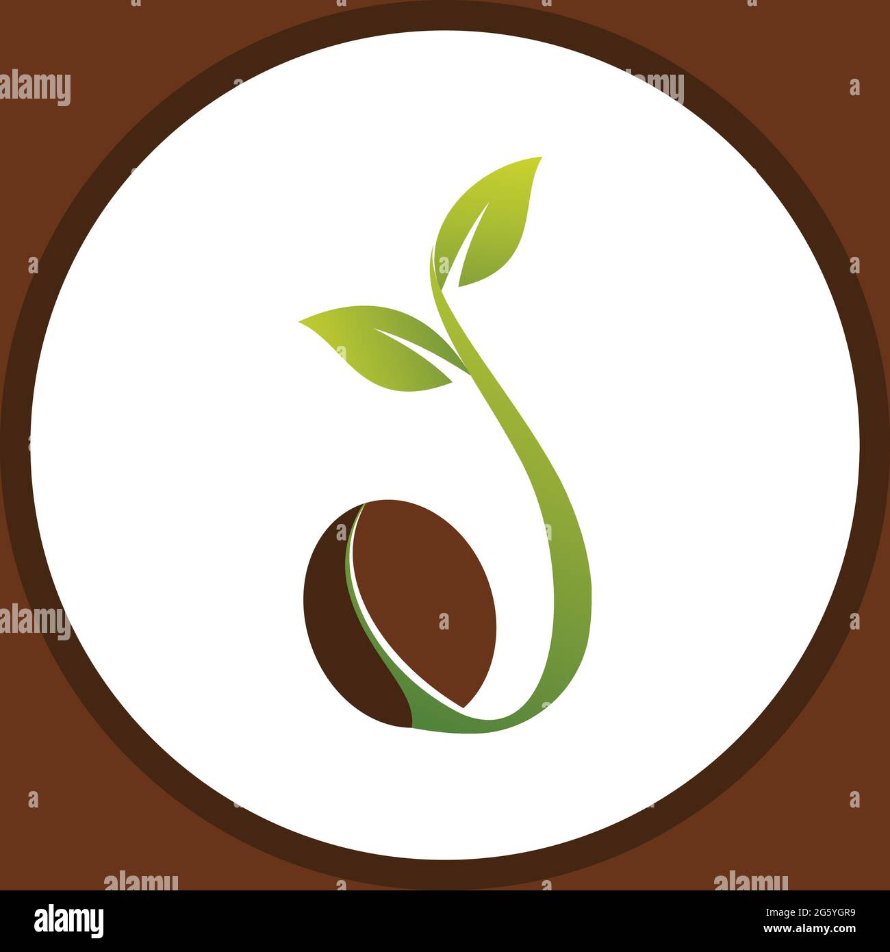 seedling, sprout, sapling flat icon in illustrator Stock Vector Image ...