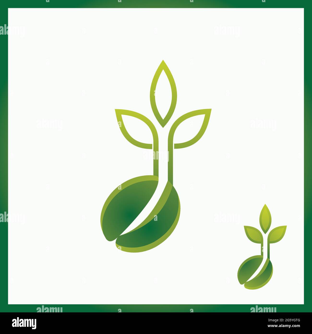 seedling, sprout, sapling flat icon in illustrator Stock Vector Image ...