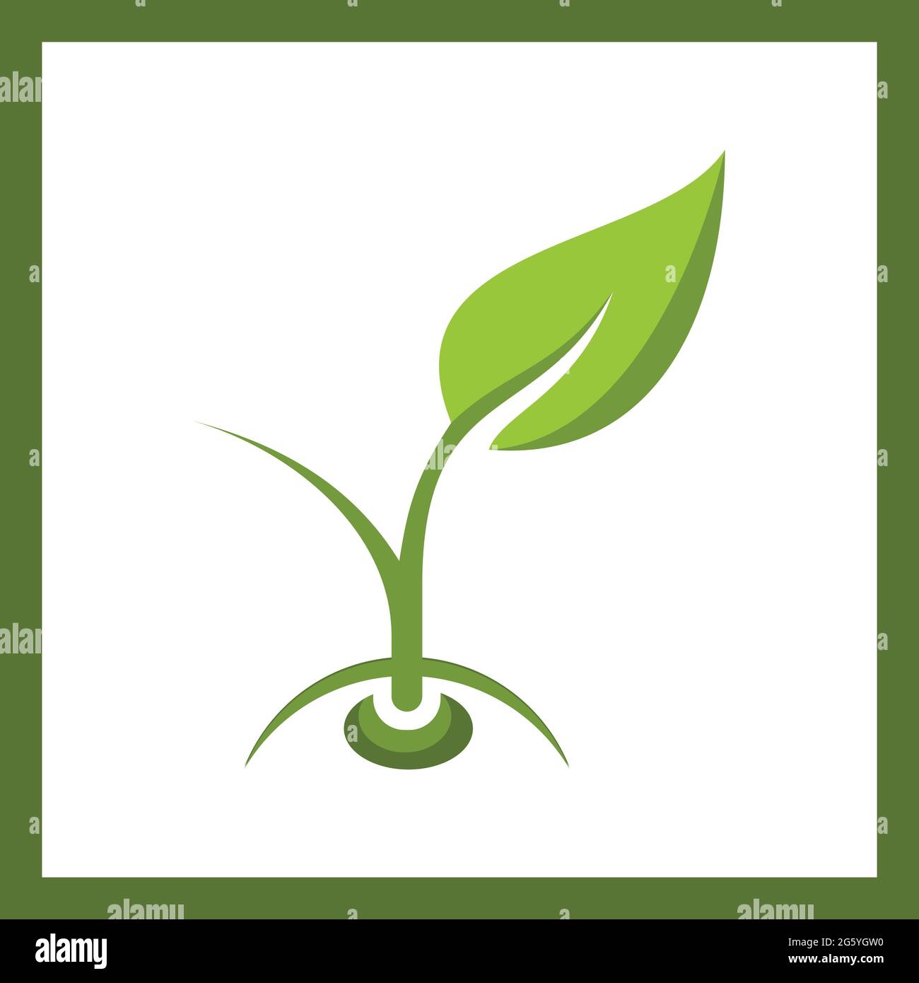 seedling, sprout, sapling flat icon in illustrator Stock Vector Image ...