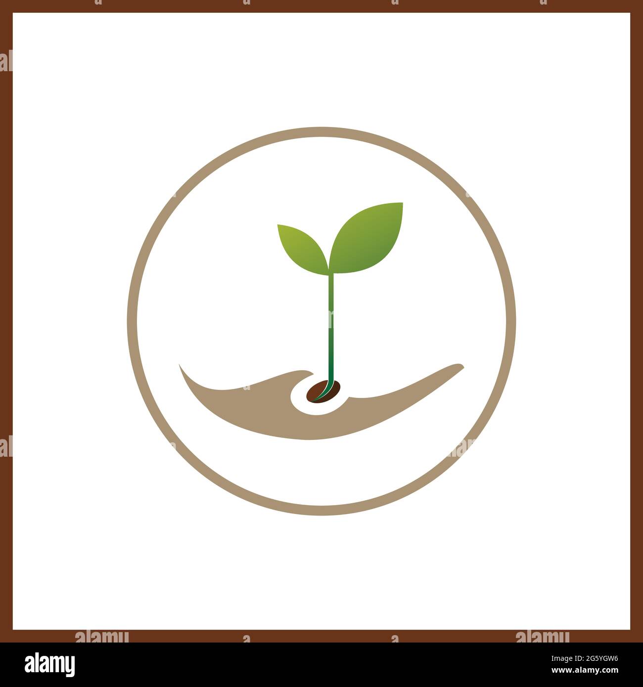 seedling, sprout, sapling flat icon in illustrator Stock Vector Image ...