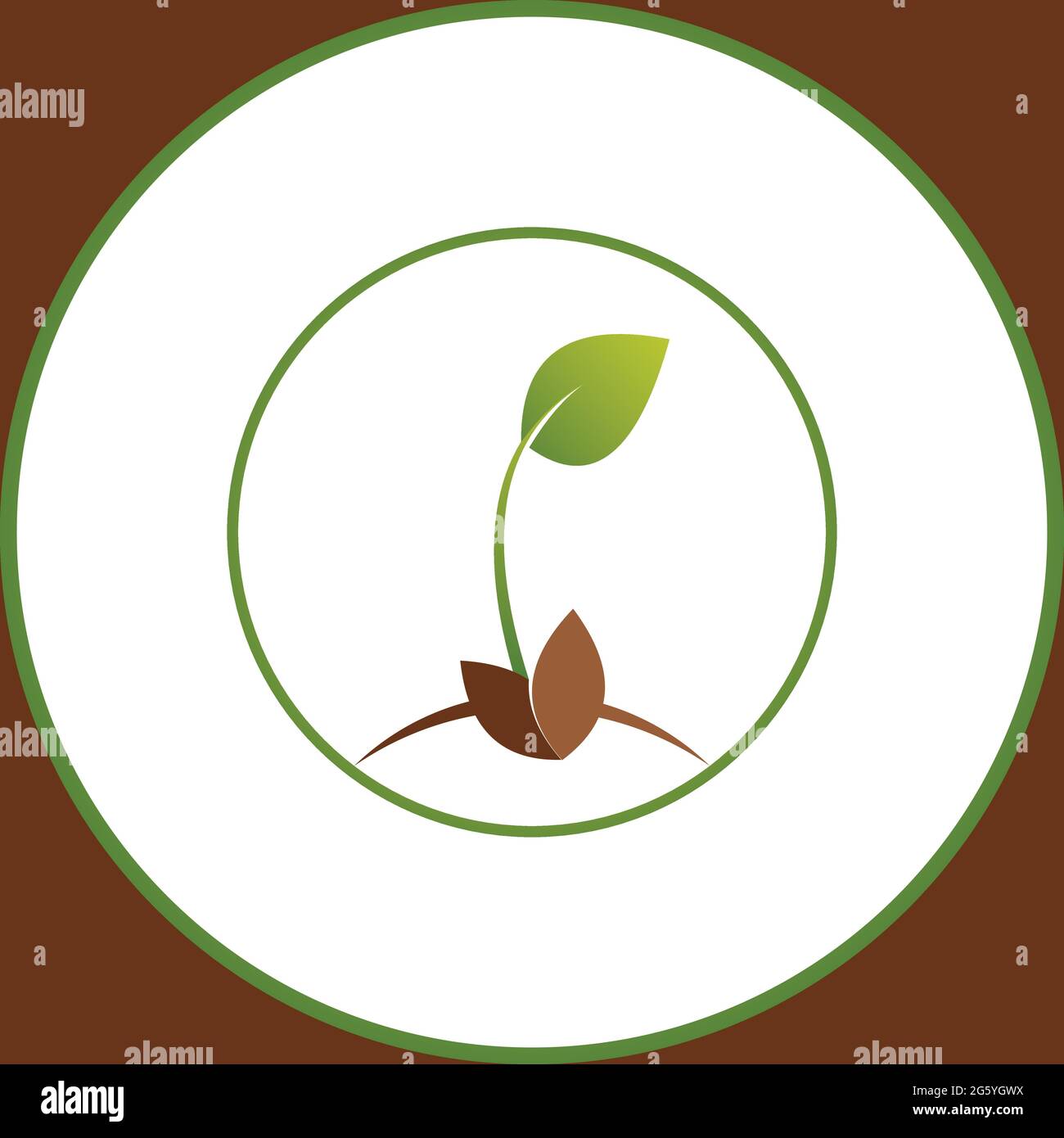 seedling, sprout, sapling flat icon in illustrator Stock Vector Image ...
