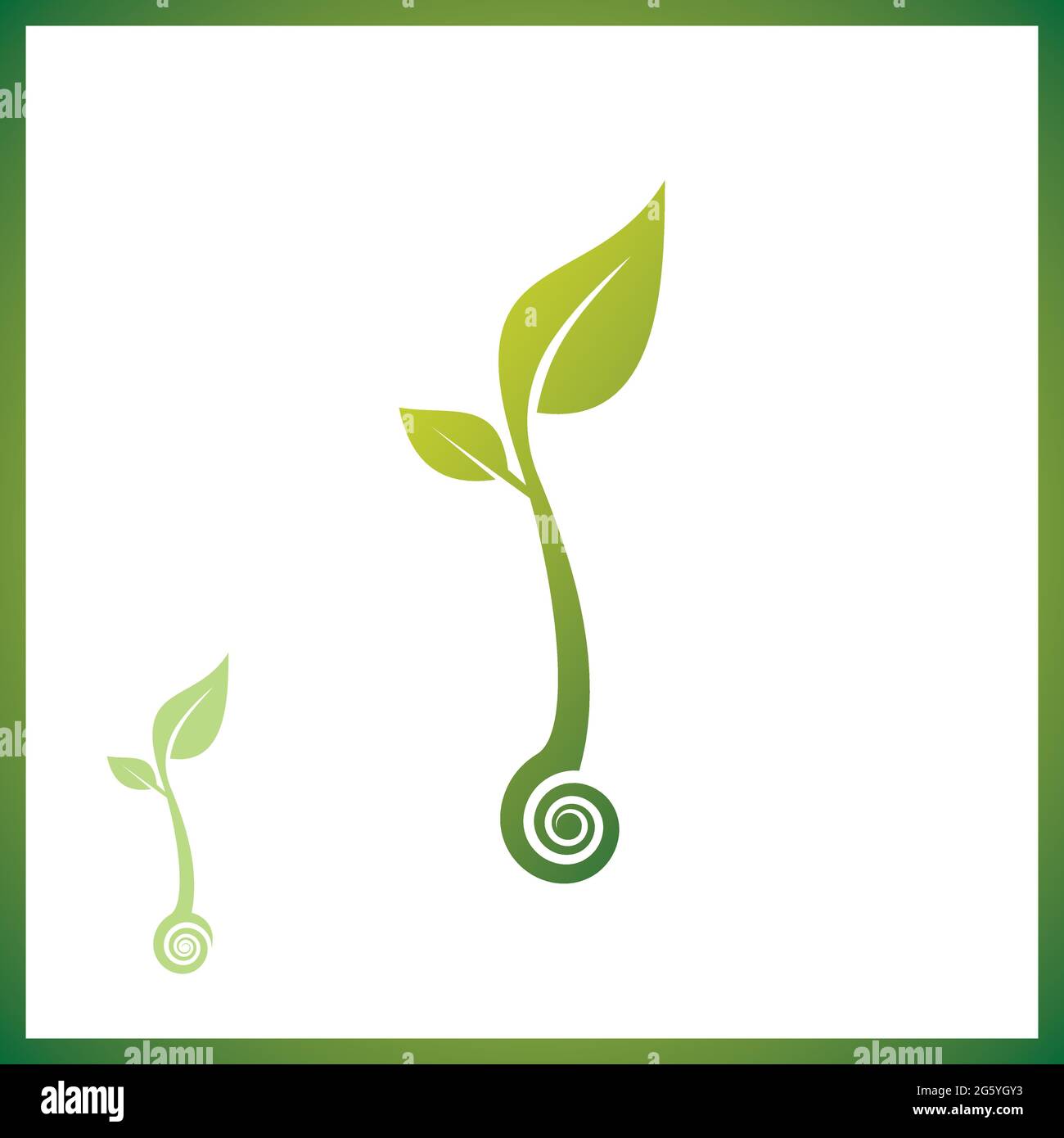 seedling, sprout, sapling flat icon in illustrator Stock Vector Image ...