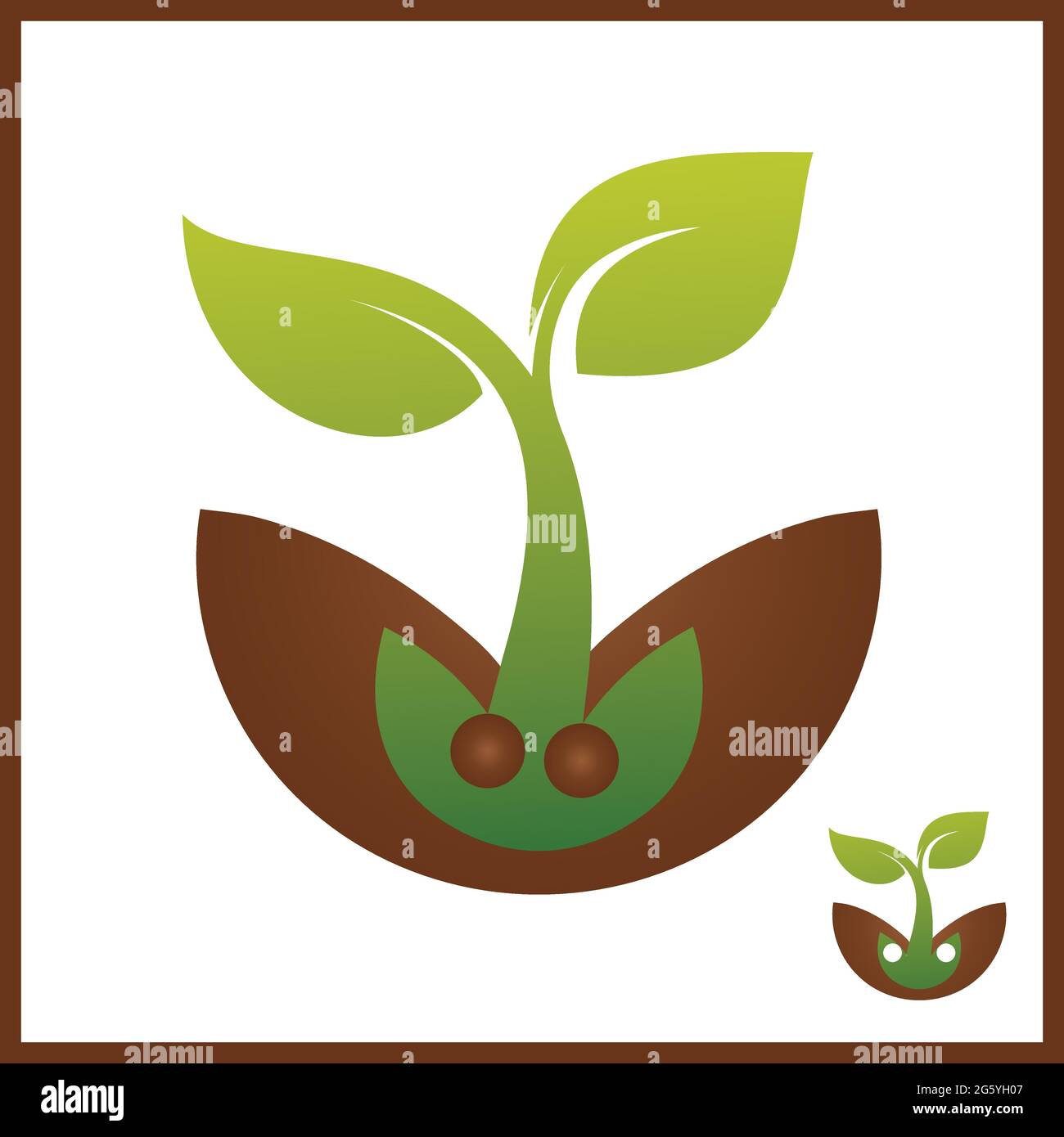 seedling, sprout, sapling flat icon in illustrator Stock Vector Image ...