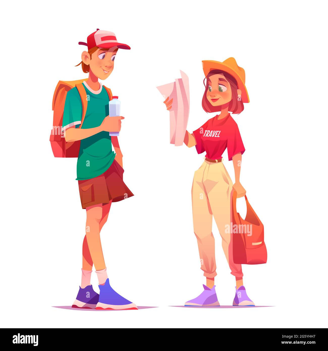 Lost travelers Stock Vector Images - Alamy