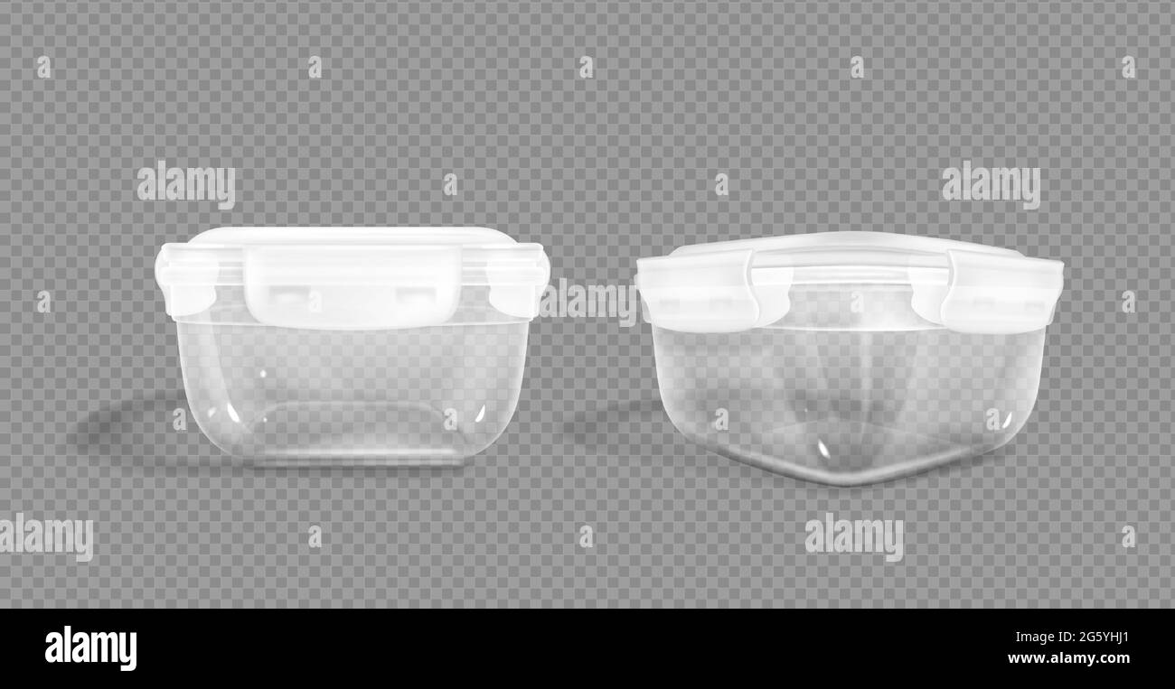 Plastic food containers with clipping path and latch lock lids. Storage ...