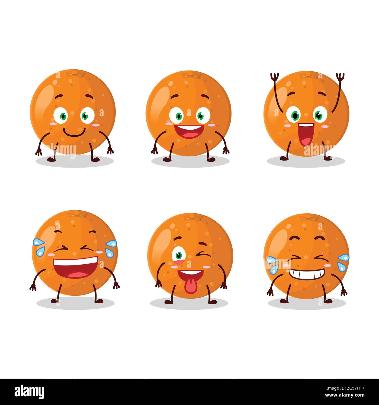 Cartoon character of tangerine with smile expression. Vector ...