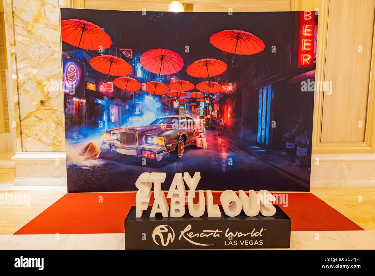 Resorts world las vegas hilton hi-res stock photography and images - Alamy
