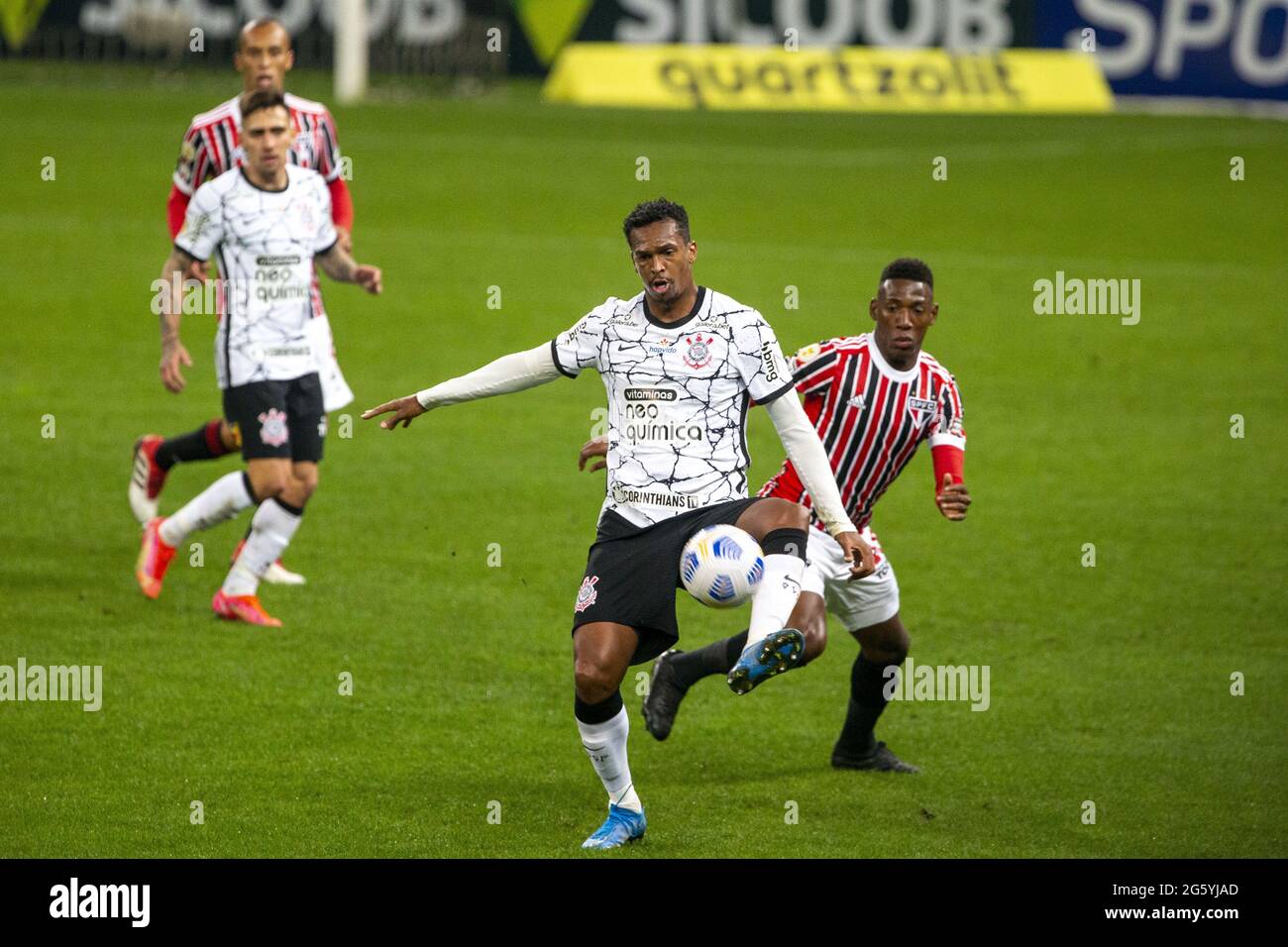 Sao Paulo, Brazil. June 30 2021: Jo (77) of Corinthians during the ...