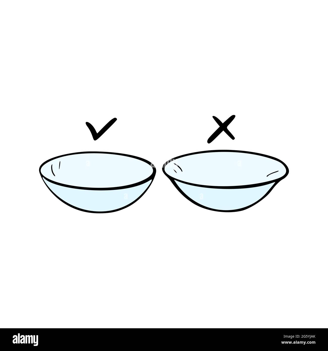 Contact lenses health care vector illustration. Ophthalmology cartoon ...