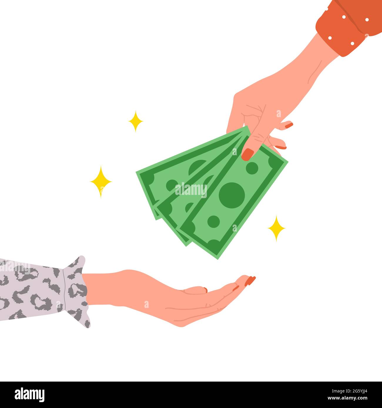 Cartoon Hand Giving Money