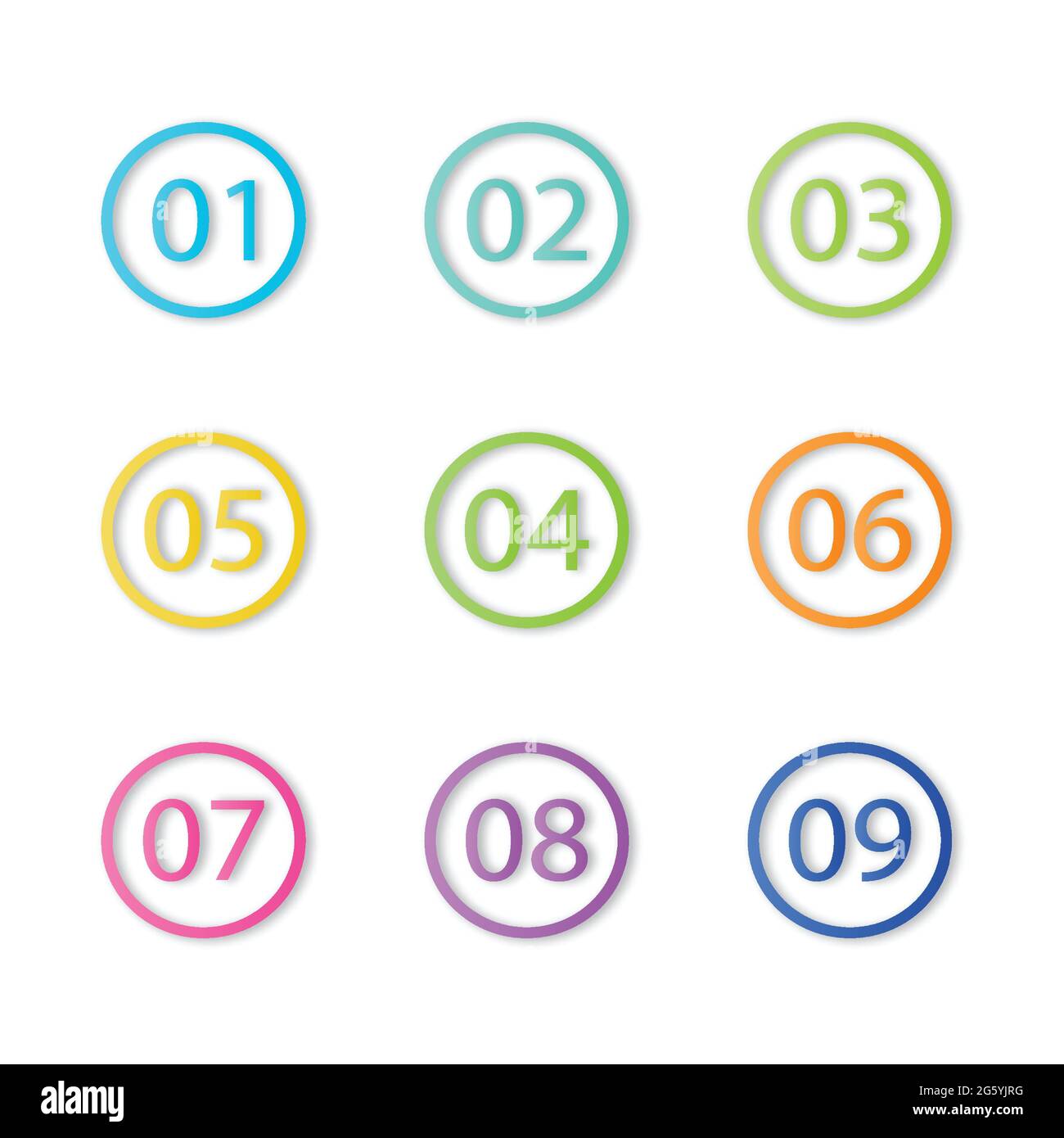 09 number on list Stock Vector Images - Alamy