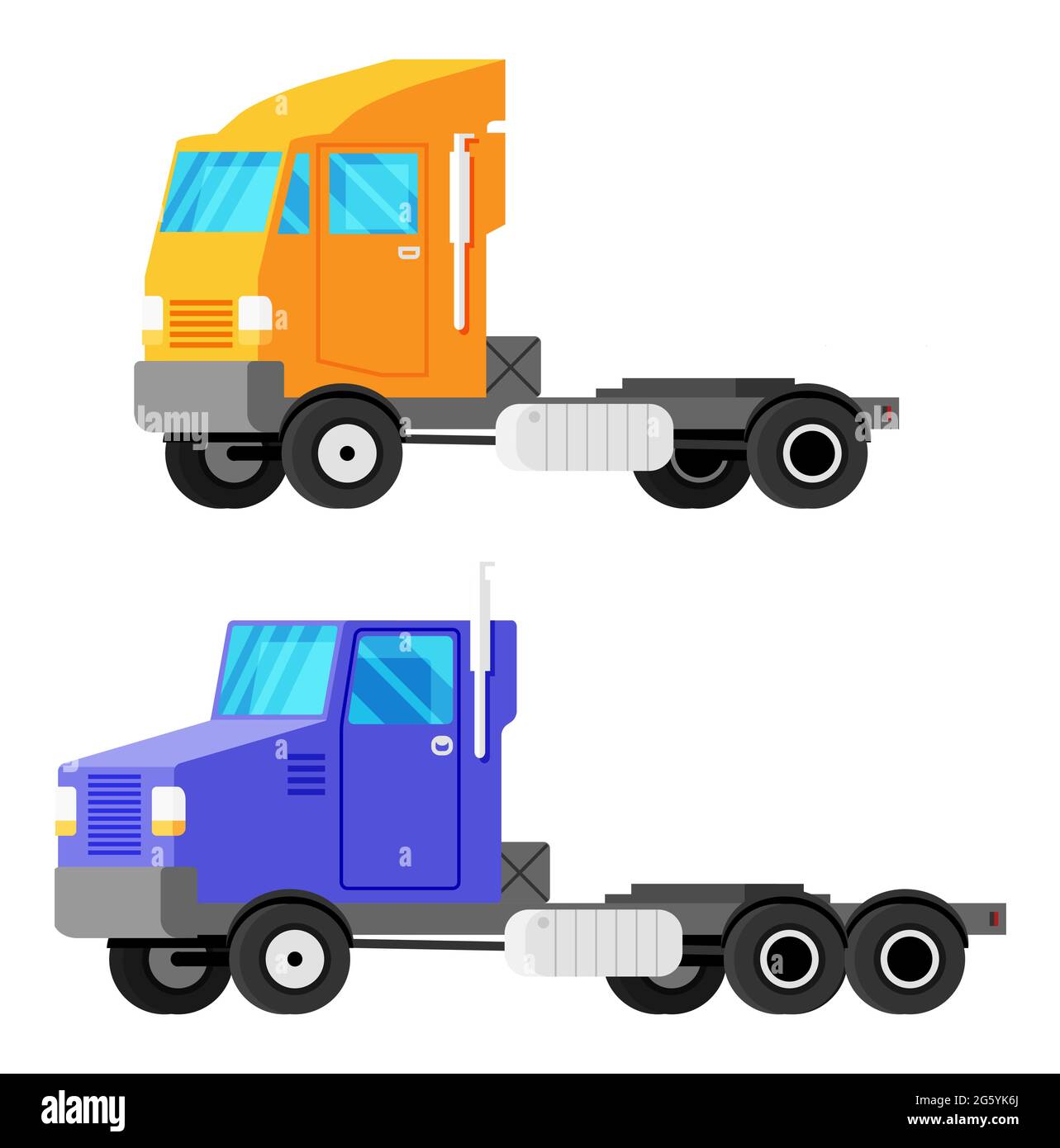 Empty freight truck trailer Stock Vector Images - Alamy