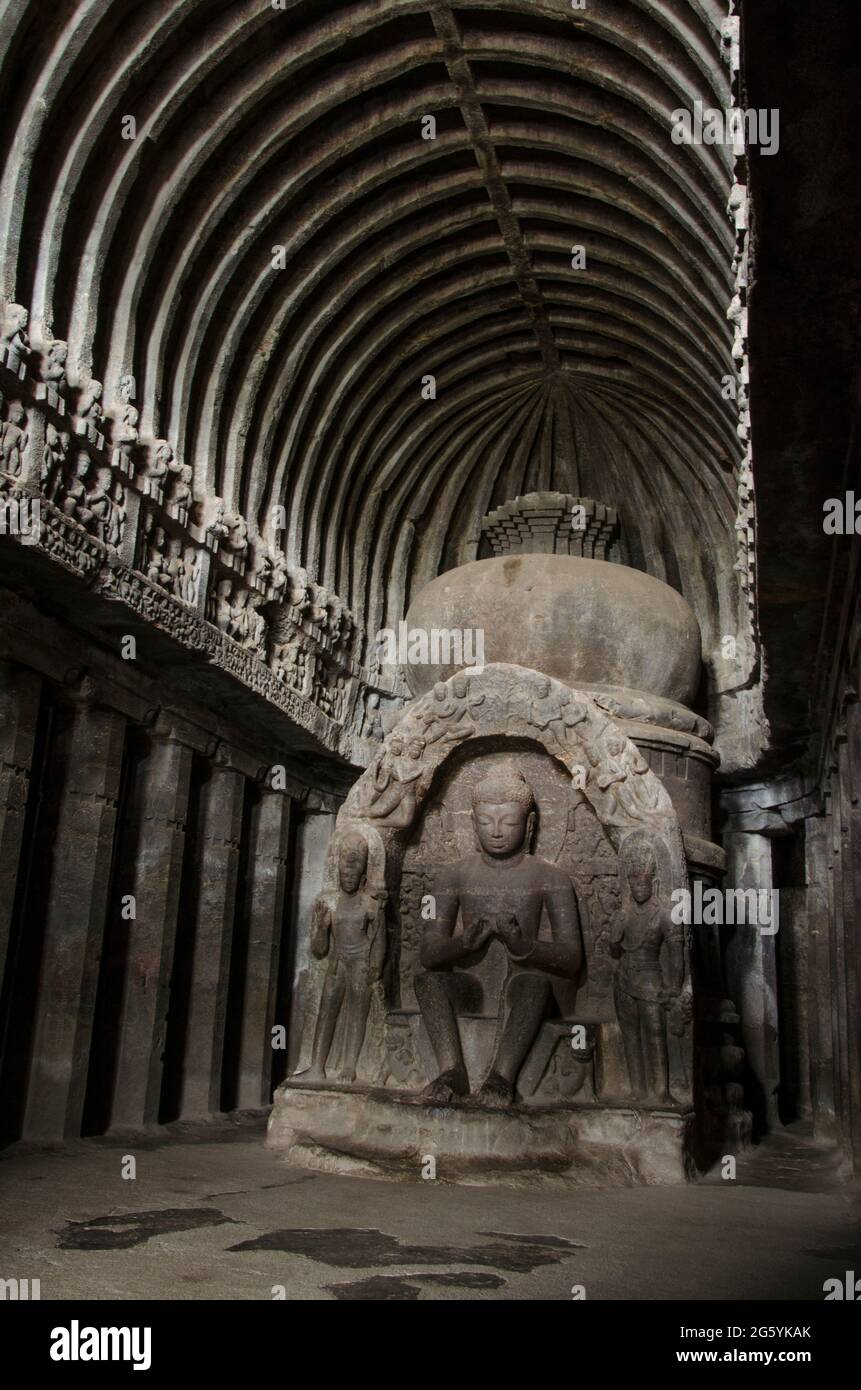 Big Buddha, Ellora caves, Aurangabad-India, UNESCO World Heritage Site ...