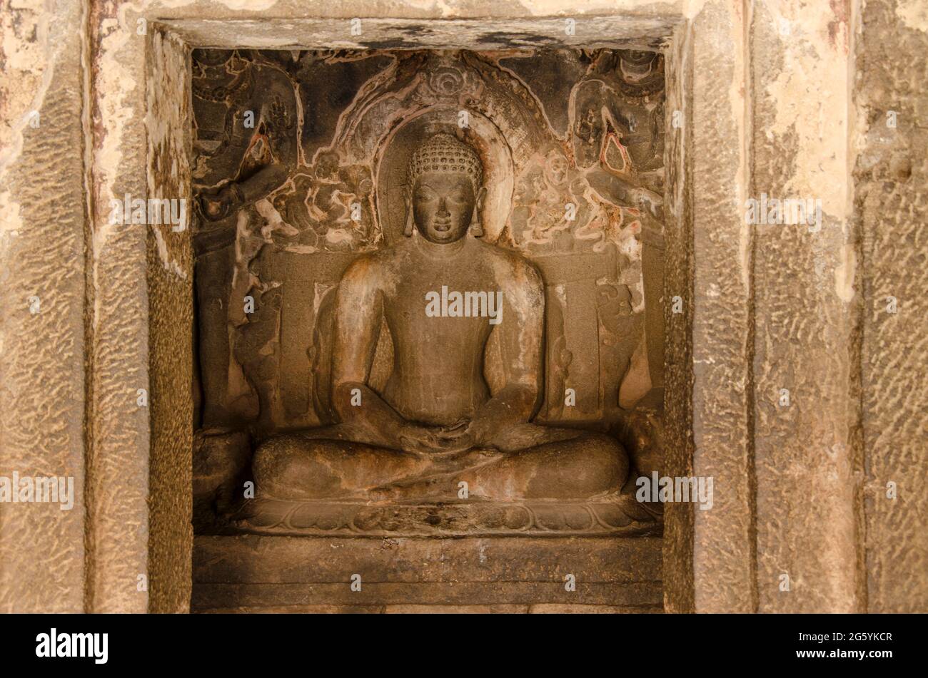 Buddha, Ellora caves, Aurangabad- India, UNESCO World Heritage Site ...