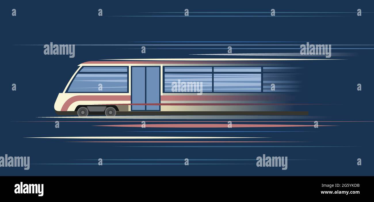 High-speed train Suburban and urban underground transport. Road ...