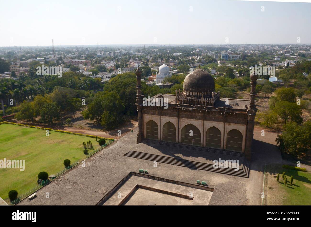 Aerial View of The Ibrahim Rauza tomb in Bijapur , India Stock Photo ...