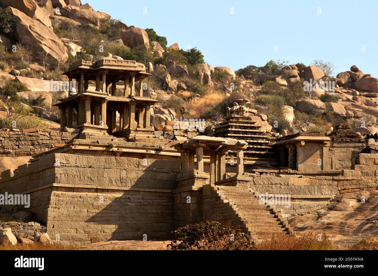 Group of monuments at hampi hi-res stock photography and images - Alamy