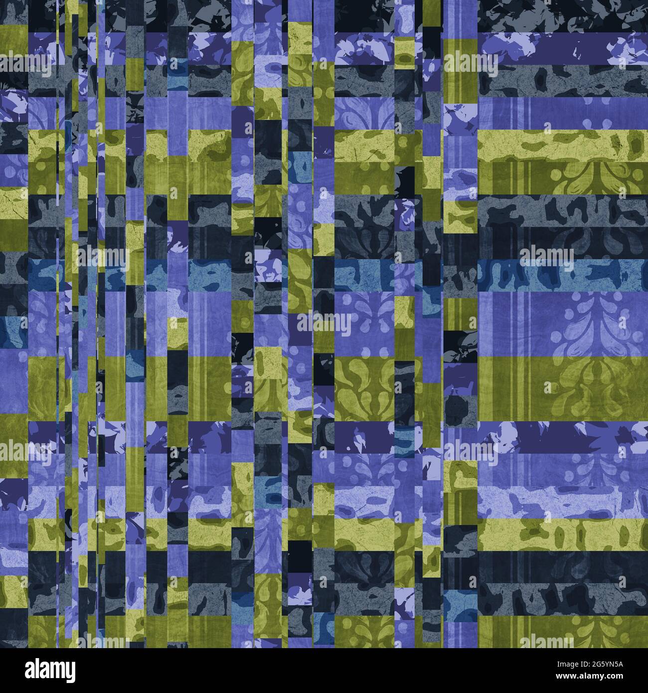 Seamless funky graphic pattern motif of chaotic and psychedelic noise ...