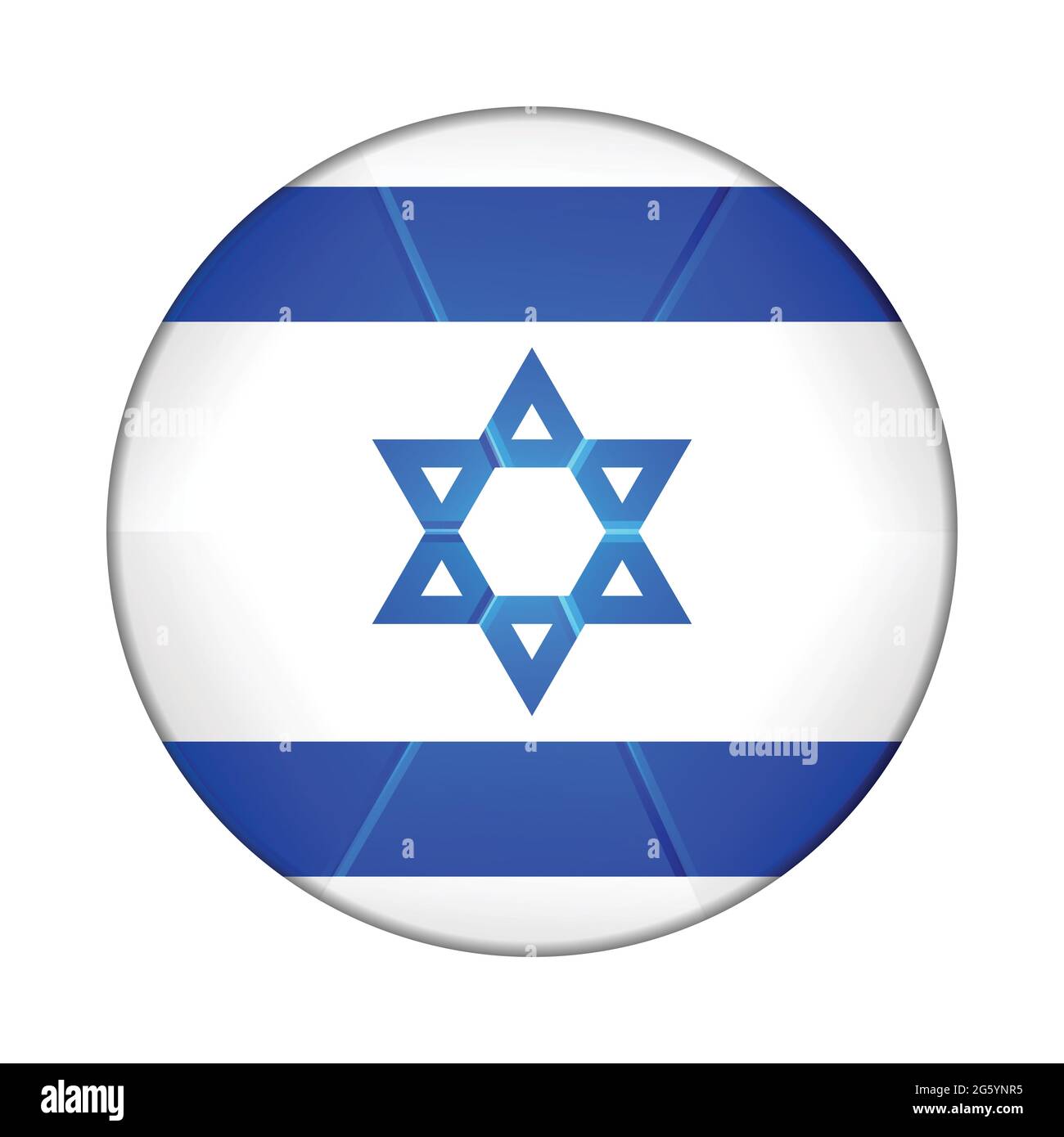 Glass light ball with flag of Israel. Round sphere, template icon ...