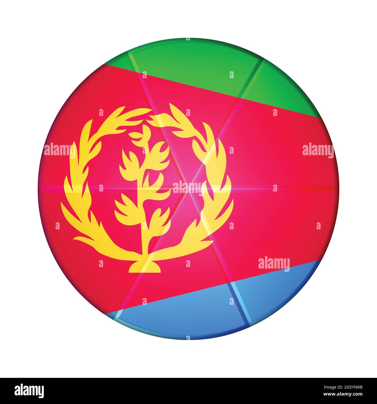 Glass Light Ball With Flag Of Eritrea Round Sphere Template Icon Eritrean National Symbol