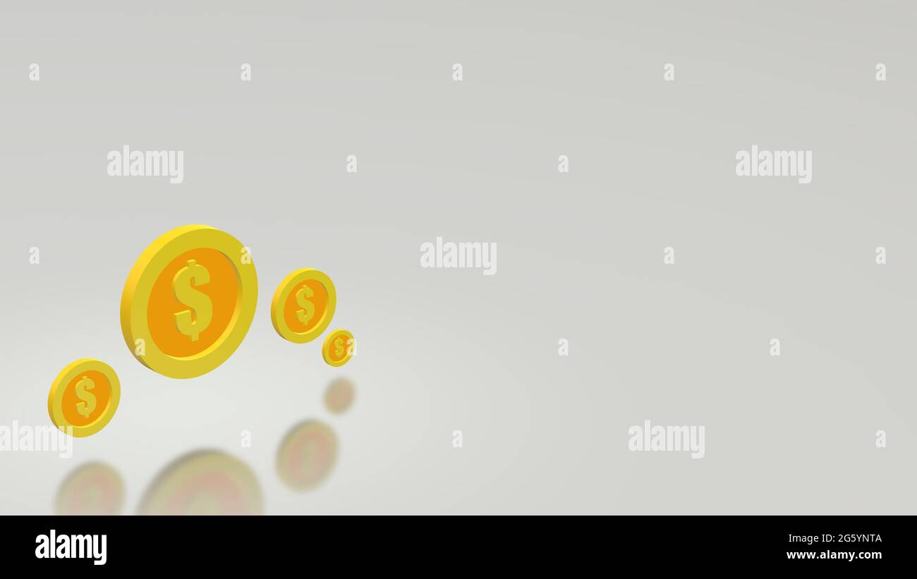 3D Coins Banner for commercial use Stock Photo - Alamy