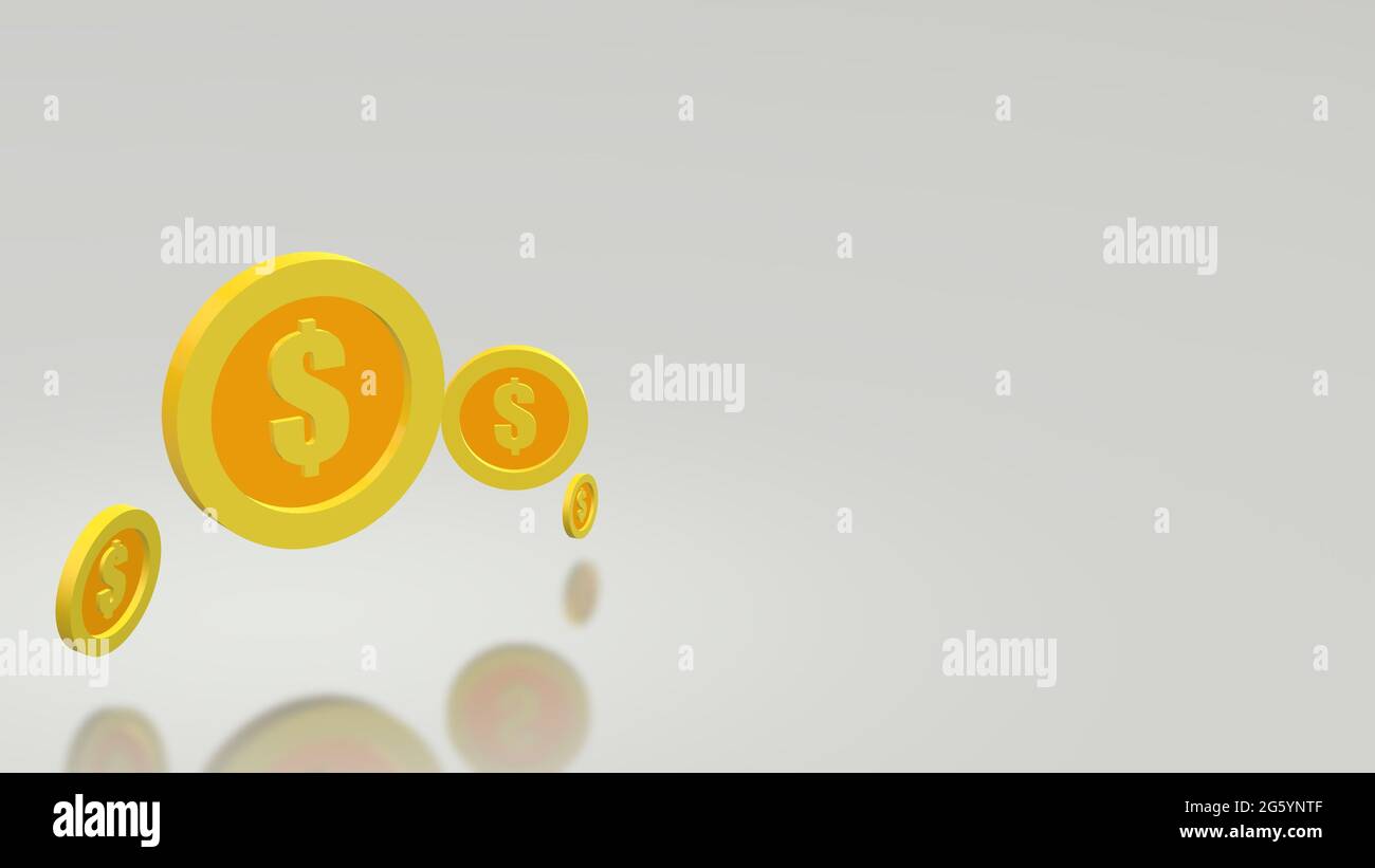 3D Coins Banner for commercial use Stock Photo - Alamy
