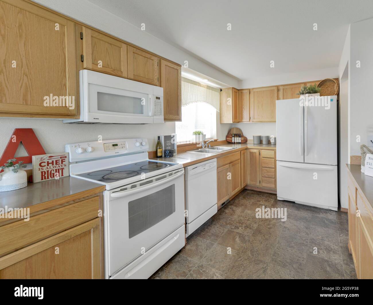Modern residential kitchen interior Stock Photo - Alamy