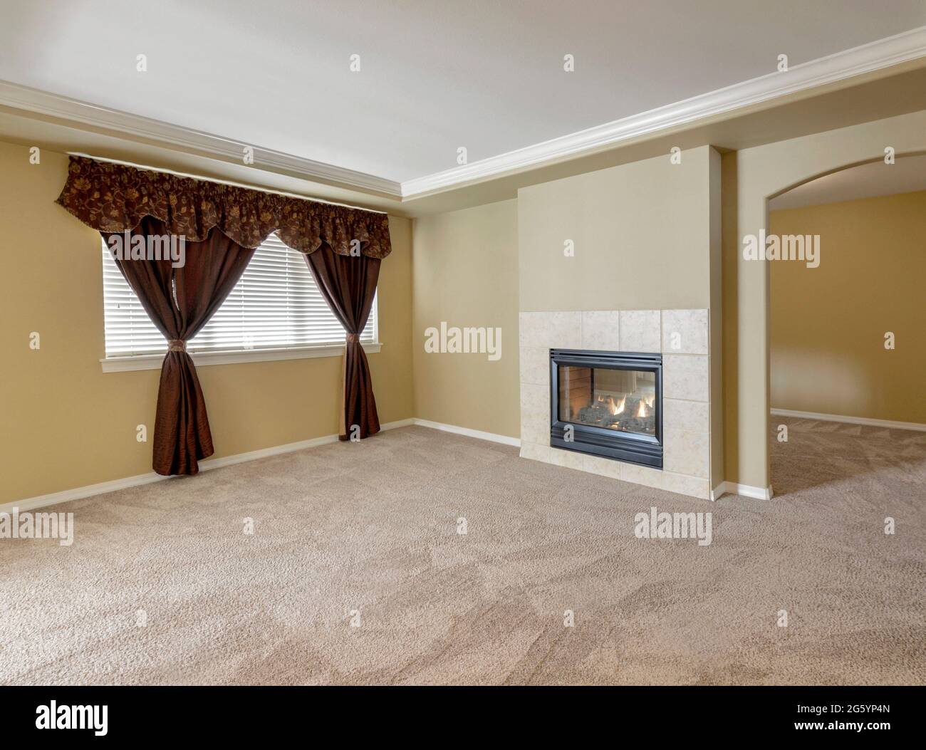 Modern empty residential bedroom interior Stock Photo - Alamy